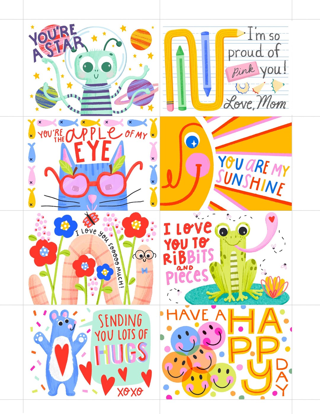 Back to School Lunch Notes! (set of 16) - Etsy