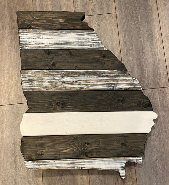 Georgia Rustic Wood State Wooden Georgia State Rustic | Etsy