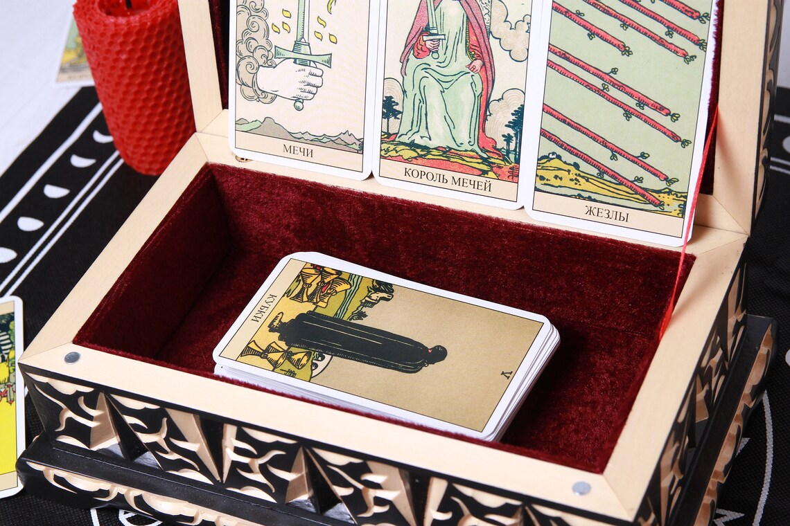 Tarot Box Tarot Card Storage Major Arcana Tarot Box | Etsy