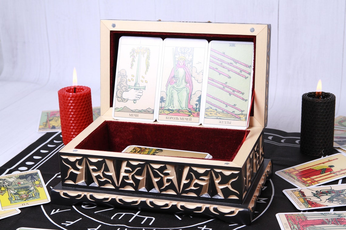 Tarot Box Tarot Card Storage Major Arcana Tarot Box | Etsy