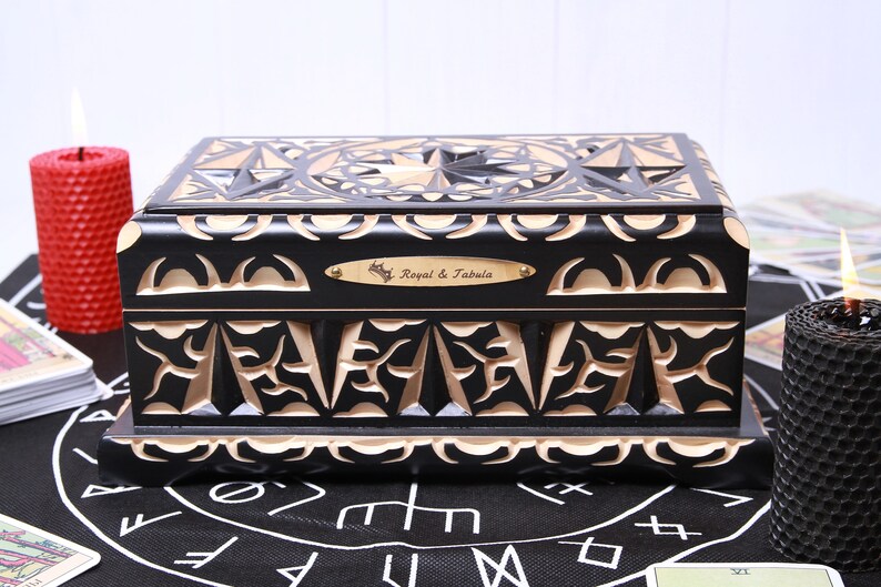 Tarot Box Tarot Card Storage Major Arcana Tarot Box Altar - Etsy