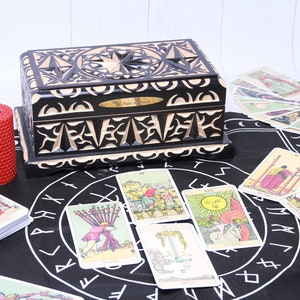 Tarot Box Tarot Card Storage Major Arcana Tarot Box Altar - Etsy