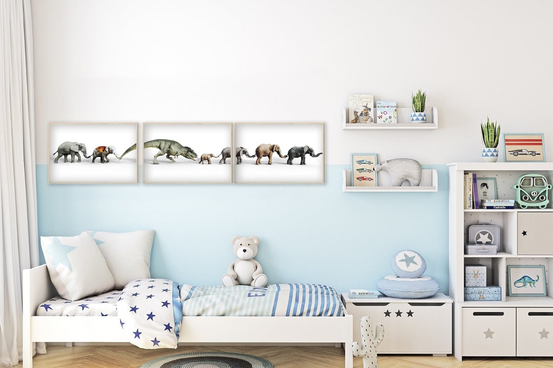 Printable Dinosaur Wall Art, Set of 3 Dinosaur Prints, Dinosaur Poster ...