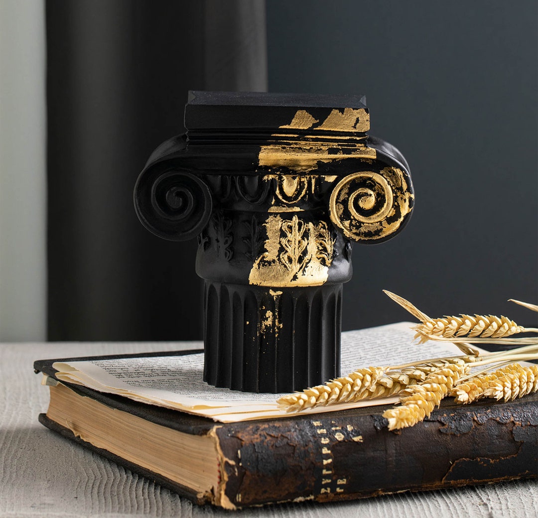 Art Statue Ionic Colum Modern Bookend Handpaint Minimalist Decor - Etsy