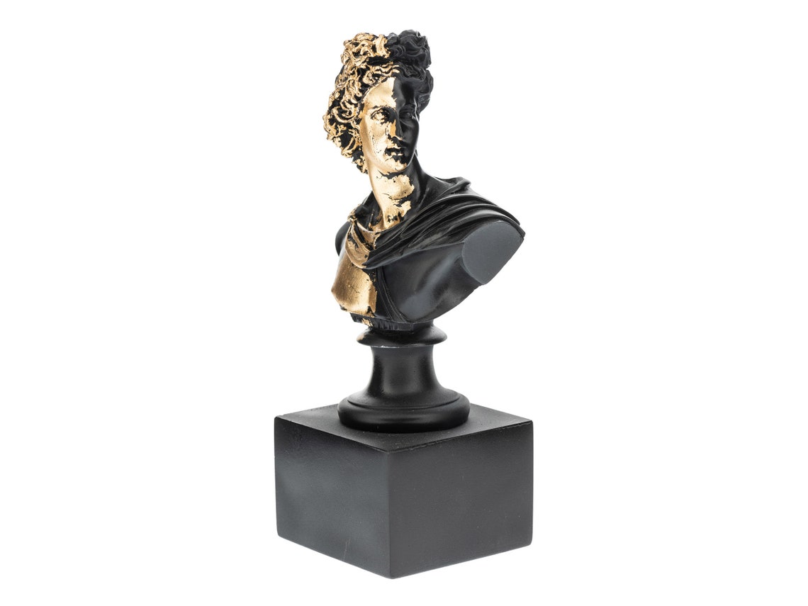 Apollo Bust Statue Marble Sculpture Greek Ancient God Height 21 Cm ...