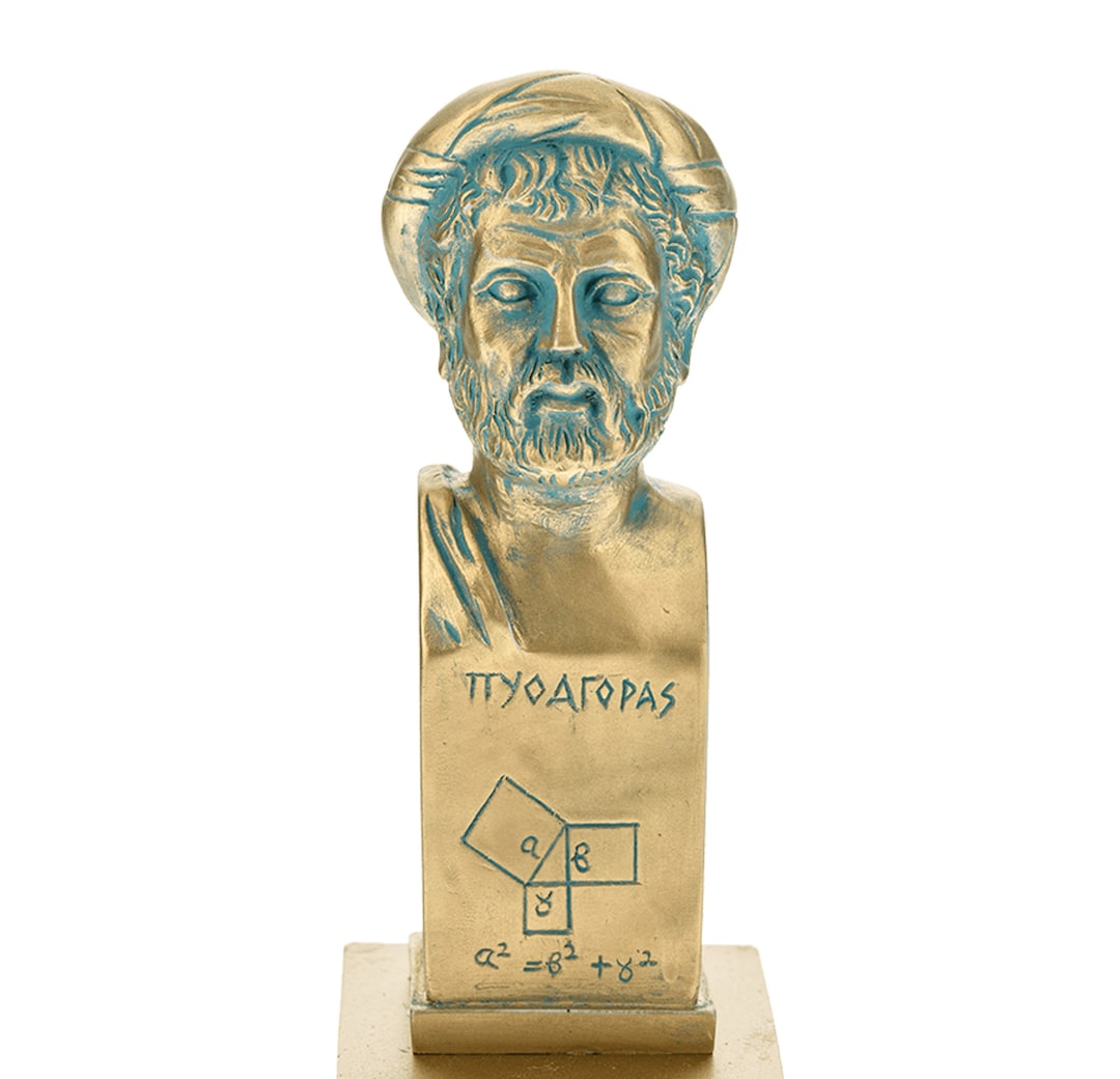 Pythagoras Bust Sculpture Greek Ancient Mathematician Teacher Figure ...