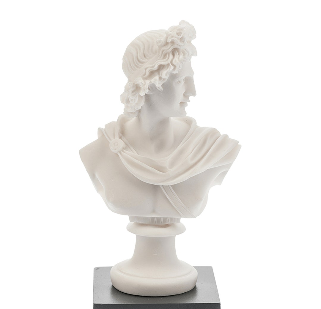 Apollo Bust Statue Marble Sculpture Greek Ancient God Height 21 Cm ...