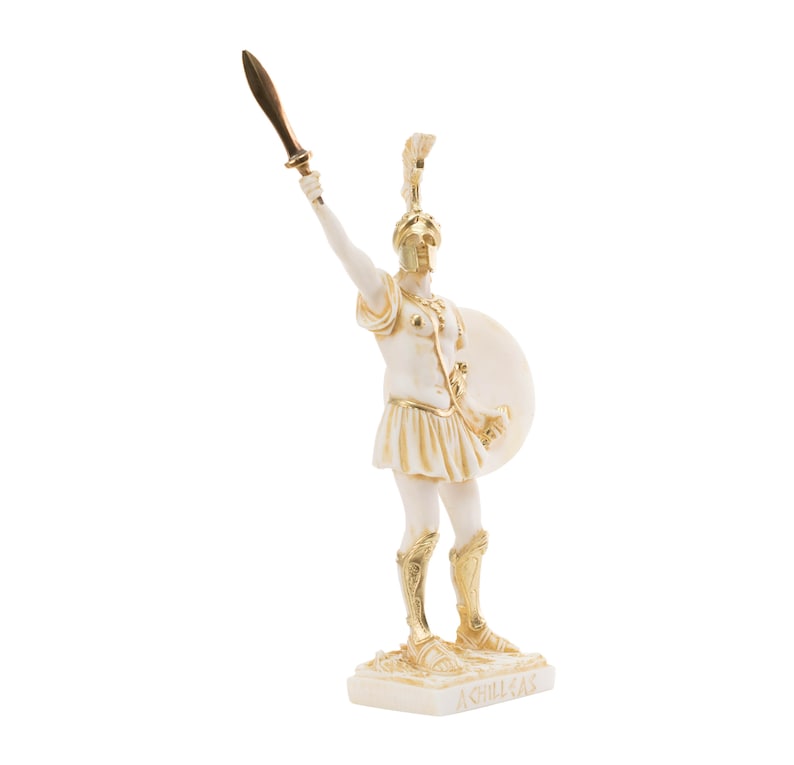 Achilles Sculpture Ancient Greek Heroes Figurine 22cm Height - Etsy