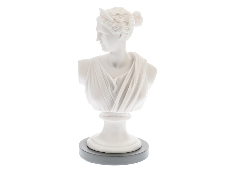 Artemis Bust Sculpture Greek Goddess Limited Sttaue 25 Cm - Etsy
