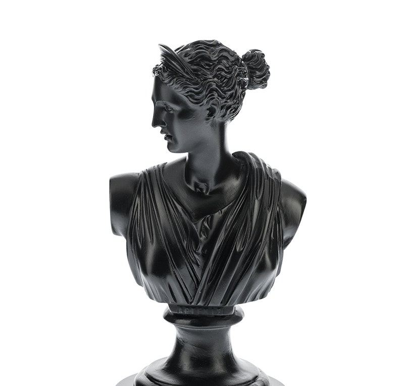 Artemis Bust Sculpture Greek Goddess Limited Sttaue 33 Cm - Etsy