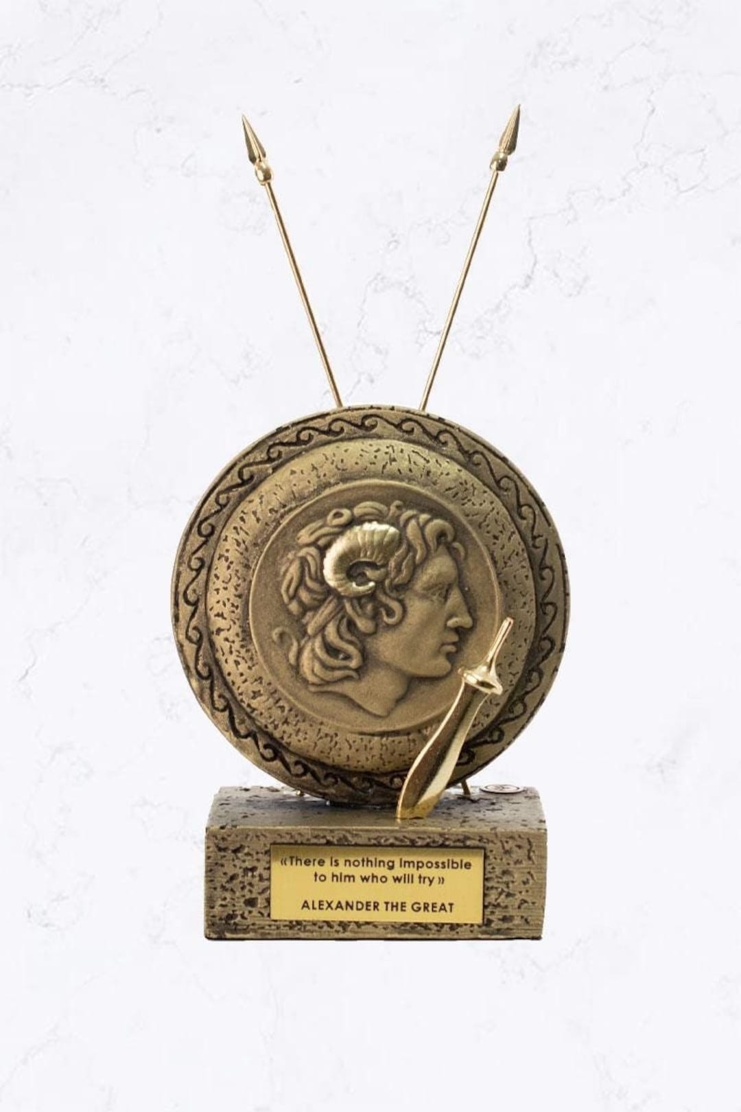 Ancient Greek Weopons Statue Decor Alexander the Great Shield and ...