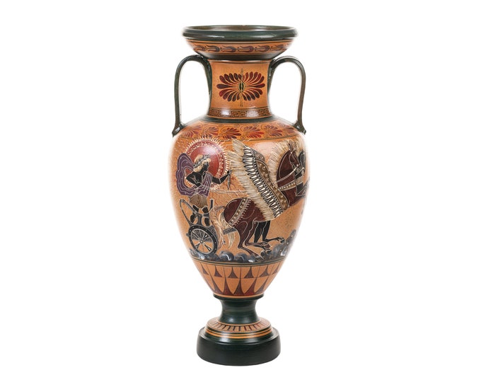 Muse Playing Lyre Amphora Vase Ancient Greek Pottery Ceramic 11.4in 29 ...