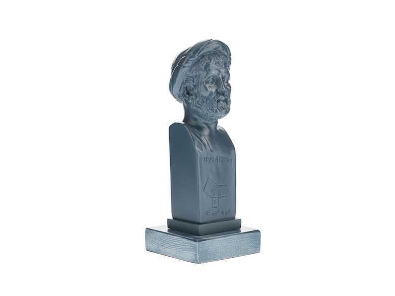 Pythagoras Bust Greek Head Statue Ancient Greek Mathematician Sculpture ...
