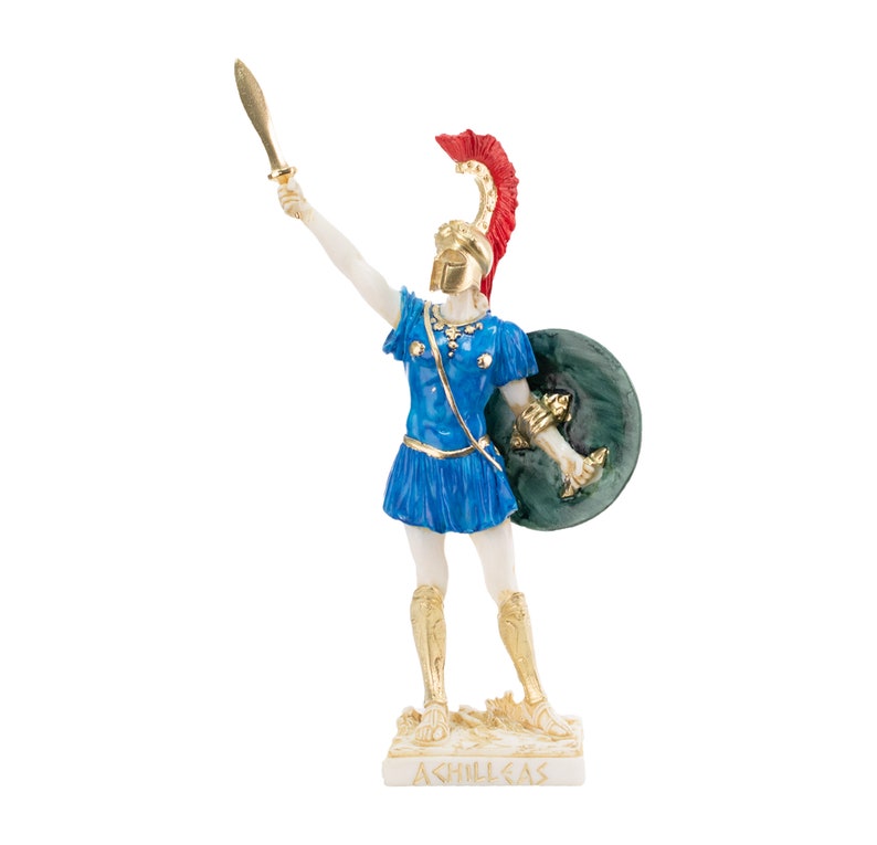 Achilles Sculpture Ancient Greek Heroes Hand Painted Marble Cast ...