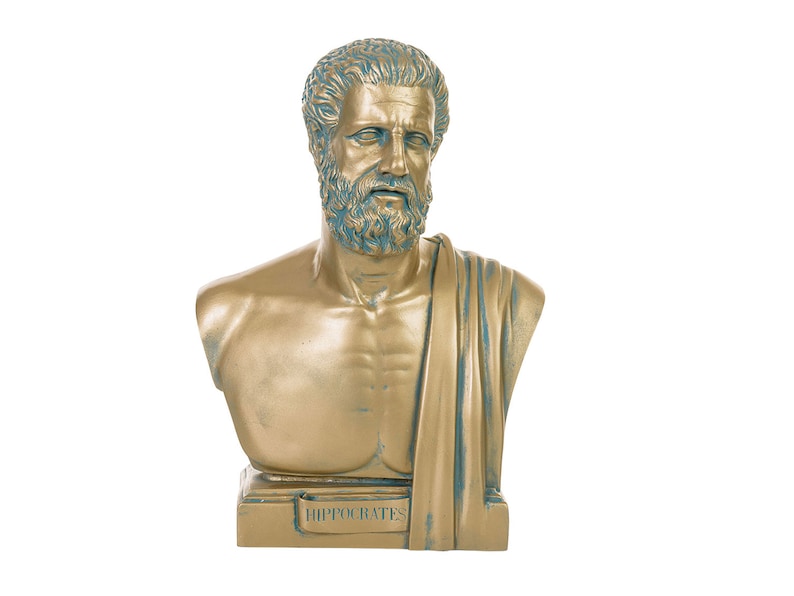 Hippocrates Bust Sculpture Ancient Greek "father of Modern Medicine ...