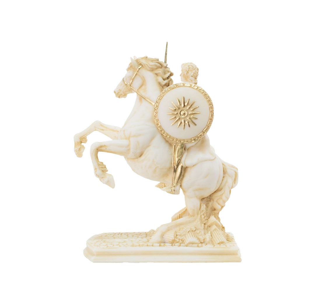 Alexander the Great and Bucephalus Statue Artwork Antique 7.5 Inch ...