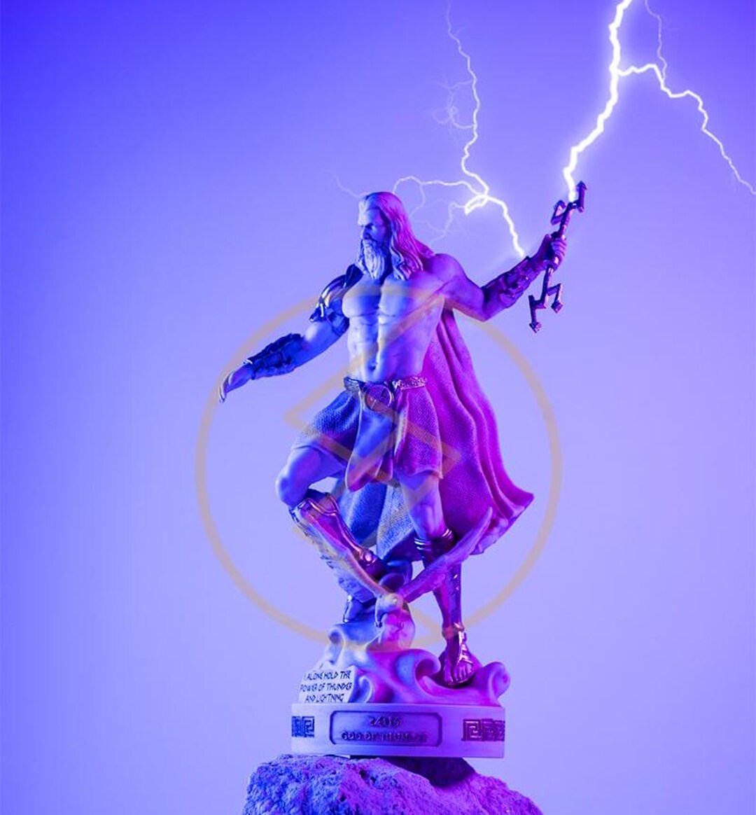 Zeus Statue Greek God of Thunder for Home Decor Gifts Jupiter Figurine ...
