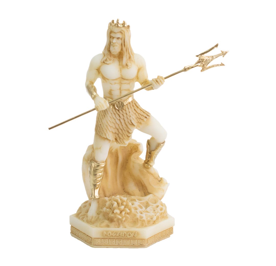 Poseidon Statue Greek God of Seas for Home Decor Gifts Figurine ...