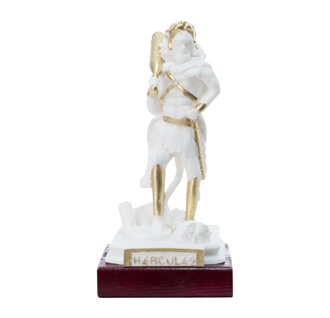 Hercules Figurine Handmade Greek Mythology Statue Marble Cast Sculpture ...