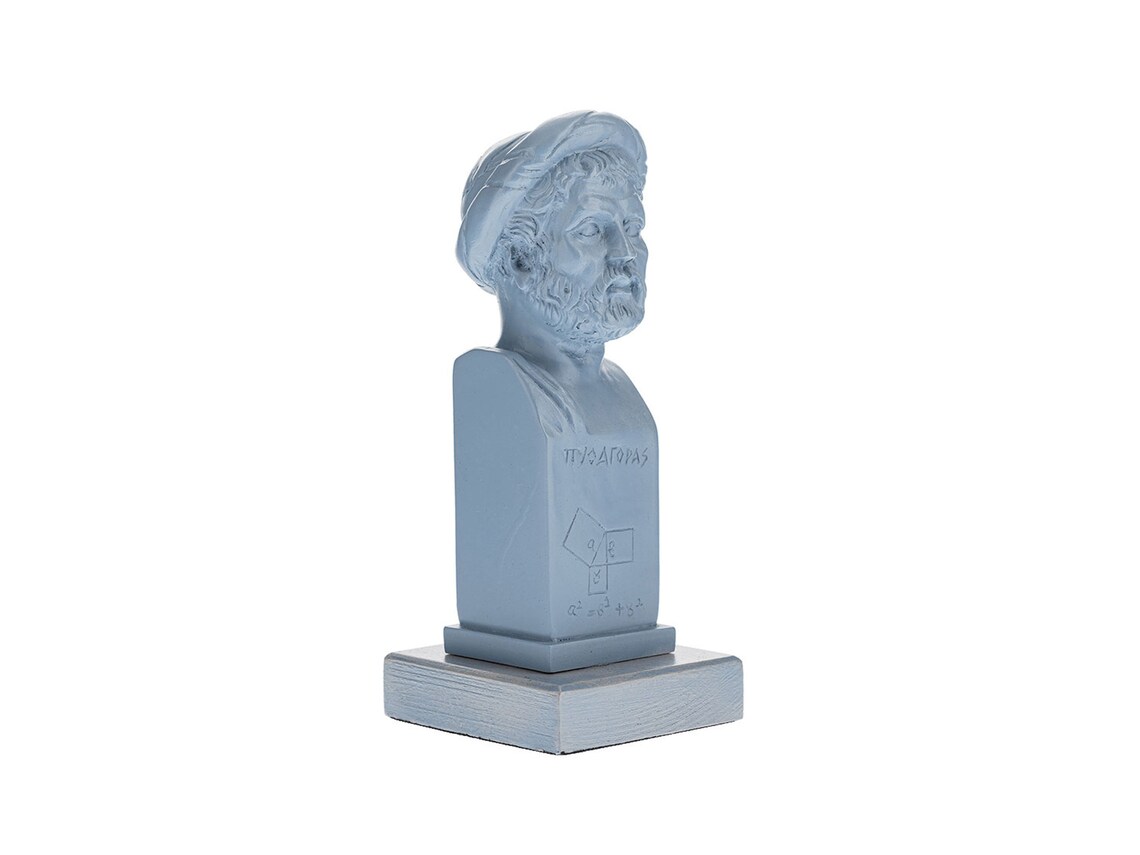 Pythagoras Bust Greek Head Statue Ancient Greek Mathematician - Etsy
