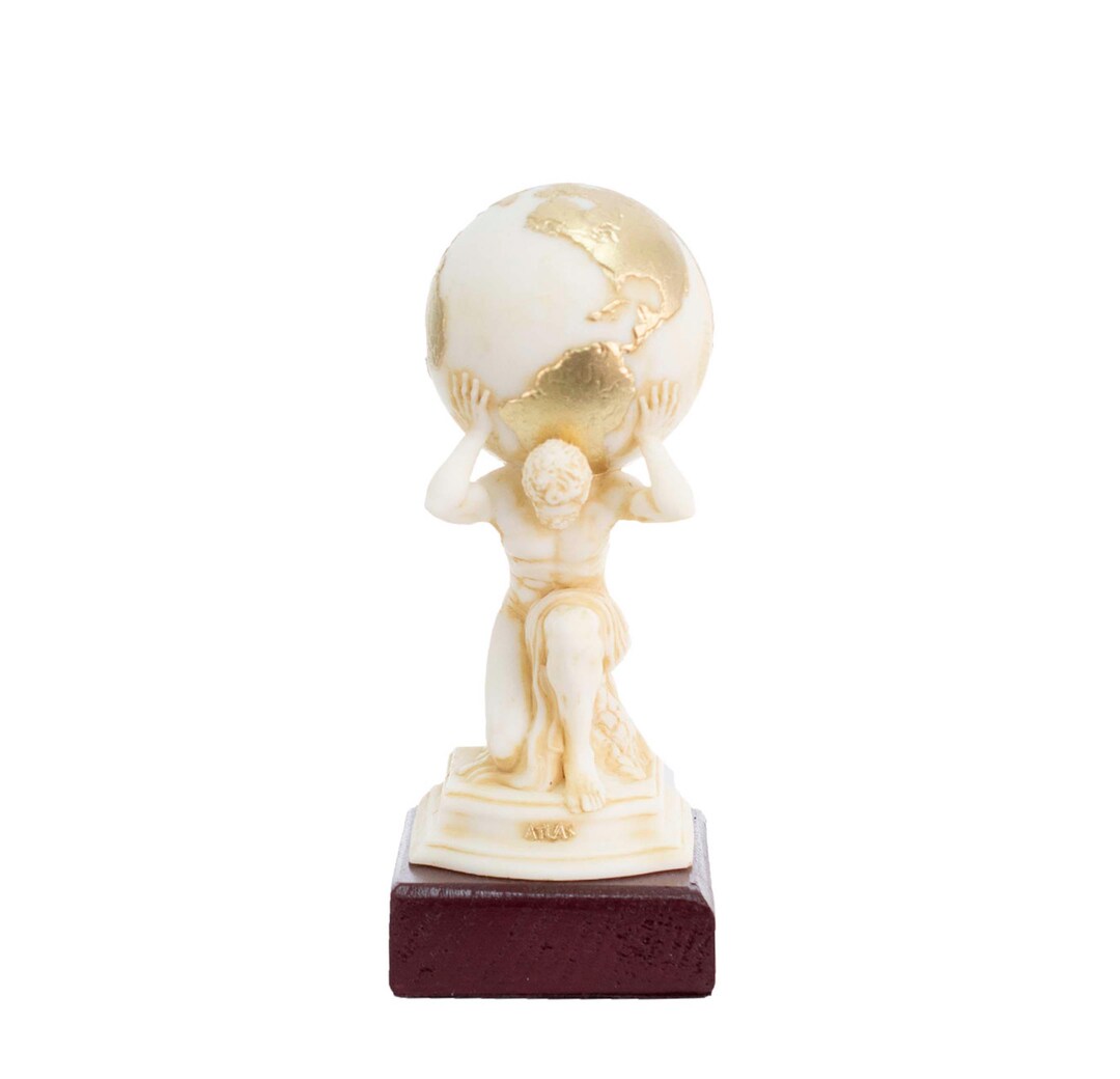 Atlas Statue Greek Mythology Ancient Patina Titan Sculpture 5.98 Inch ...