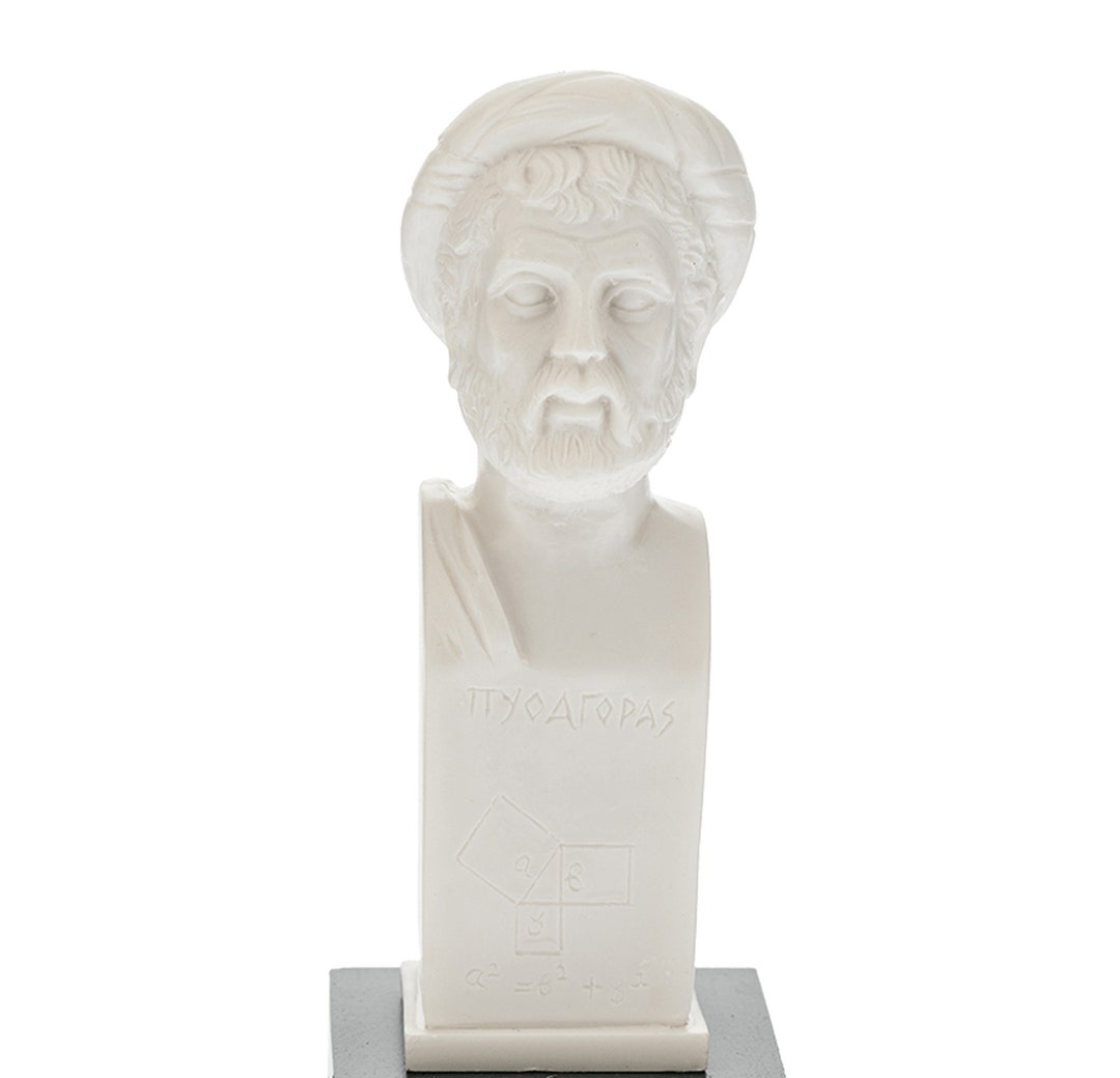 Pythagoras Bust Greek Head Statue Ancient Mathematician Teacher ...