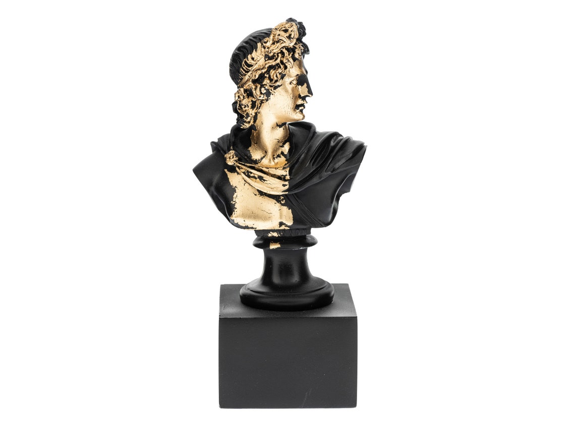 Apollo Bust Statue Marble Sculpture Greek Ancient God Height 21 Cm ...