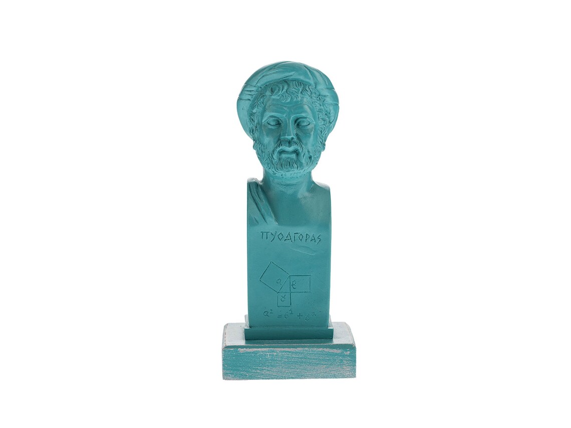 Pythagoras Bust Greek Head Statue Ancient Greek Mathematician - Etsy