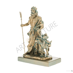 Hades and Cerberus Sculpture Ancient Greek God of Underworld Figurine ...
