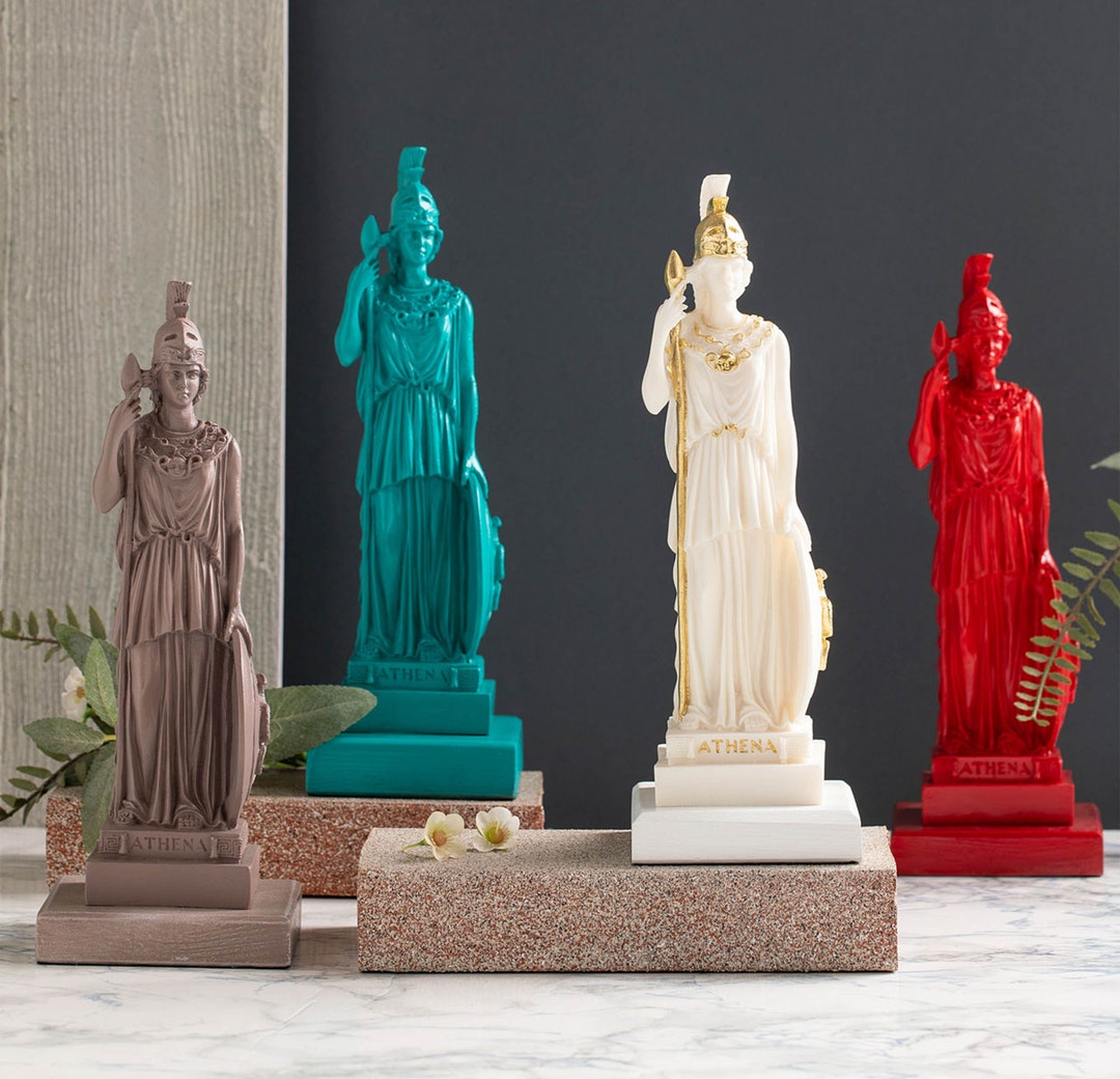 Art Statue Athena Greek Goddess Pop Art Sculpture Modern Painted 28 Cm ...
