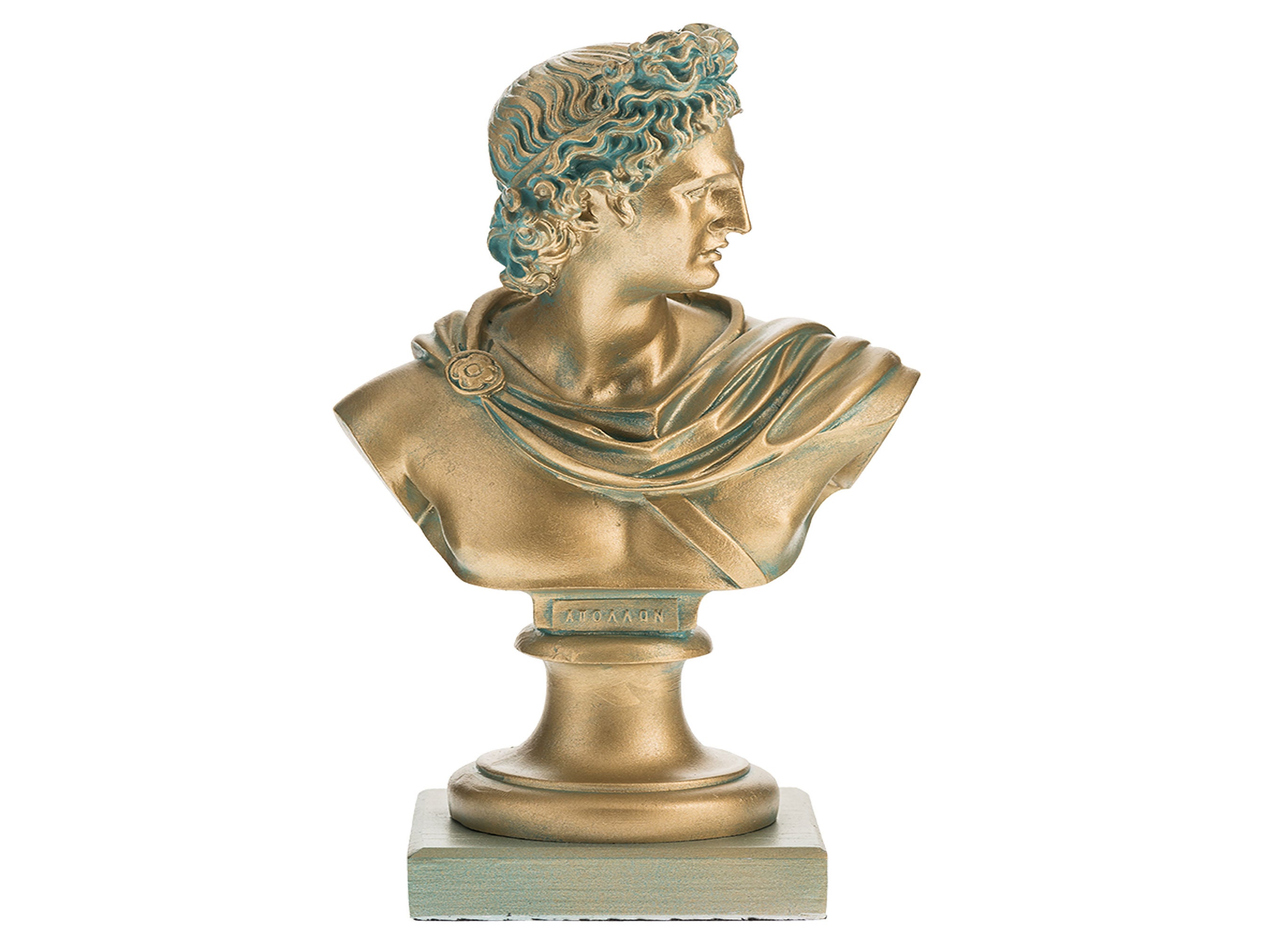 Apollo Bust Statue Greek God Decorative Sculpture 25.5 Cm | Etsy