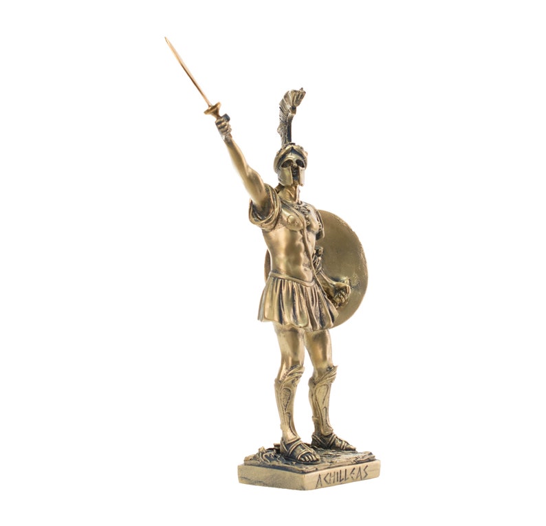 Achilles Sculpture Ancient Greek Heroes Figurine 22cm Height - Etsy