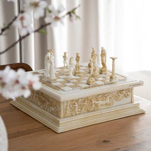 Chess Board Set Sculpture or Temple Chess Board A Work of Art Truly ...