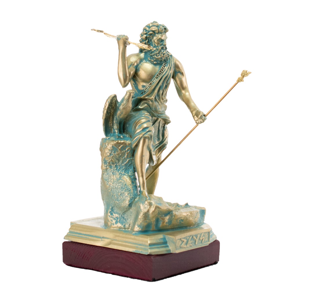 Jupiter Figurine Greek Ancient God Sculpture Artwork Gift 8 Inch Height ...