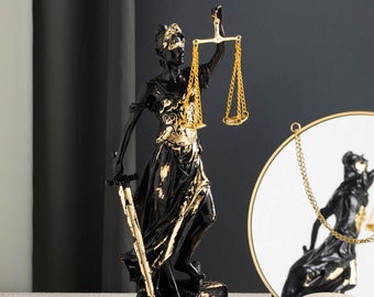 Themis Statue Goddess of Justice Artifact Aged Sculpture - Etsy