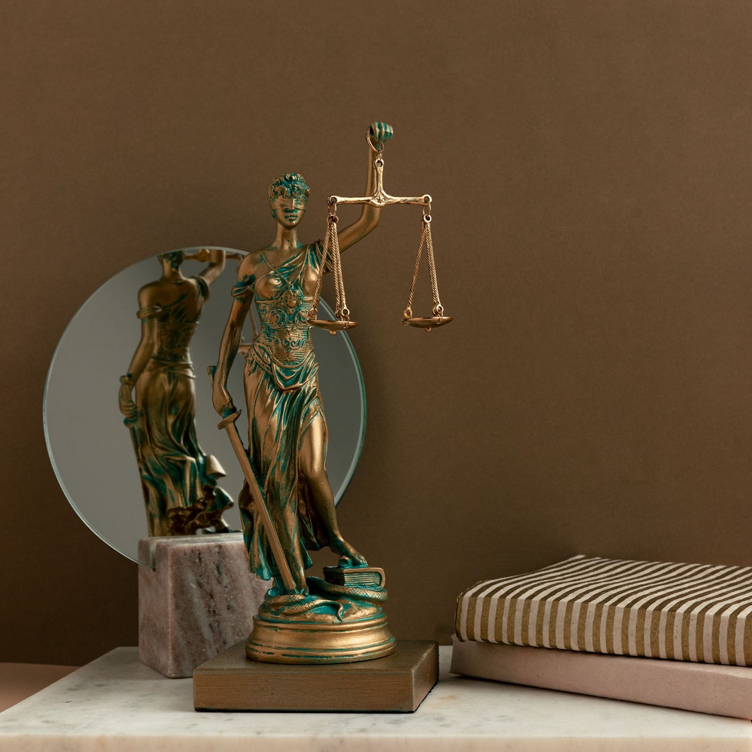 Lady Justice Statue Themis Greek Goddess Sculpture 9.85 Inch Height - Etsy