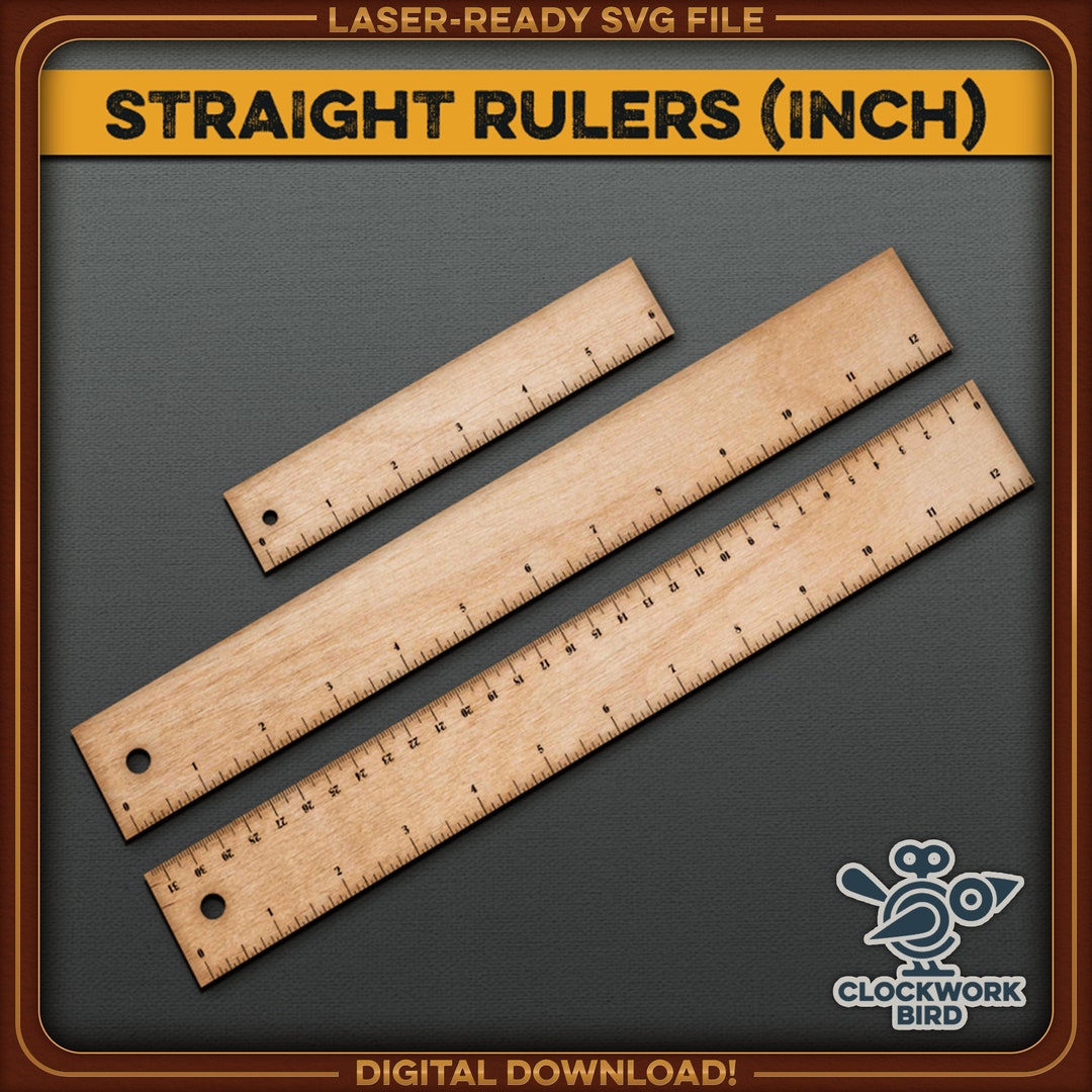 Accurate Straight Rulers (US / Imperial - Inches) - Unique Laser Cut ...