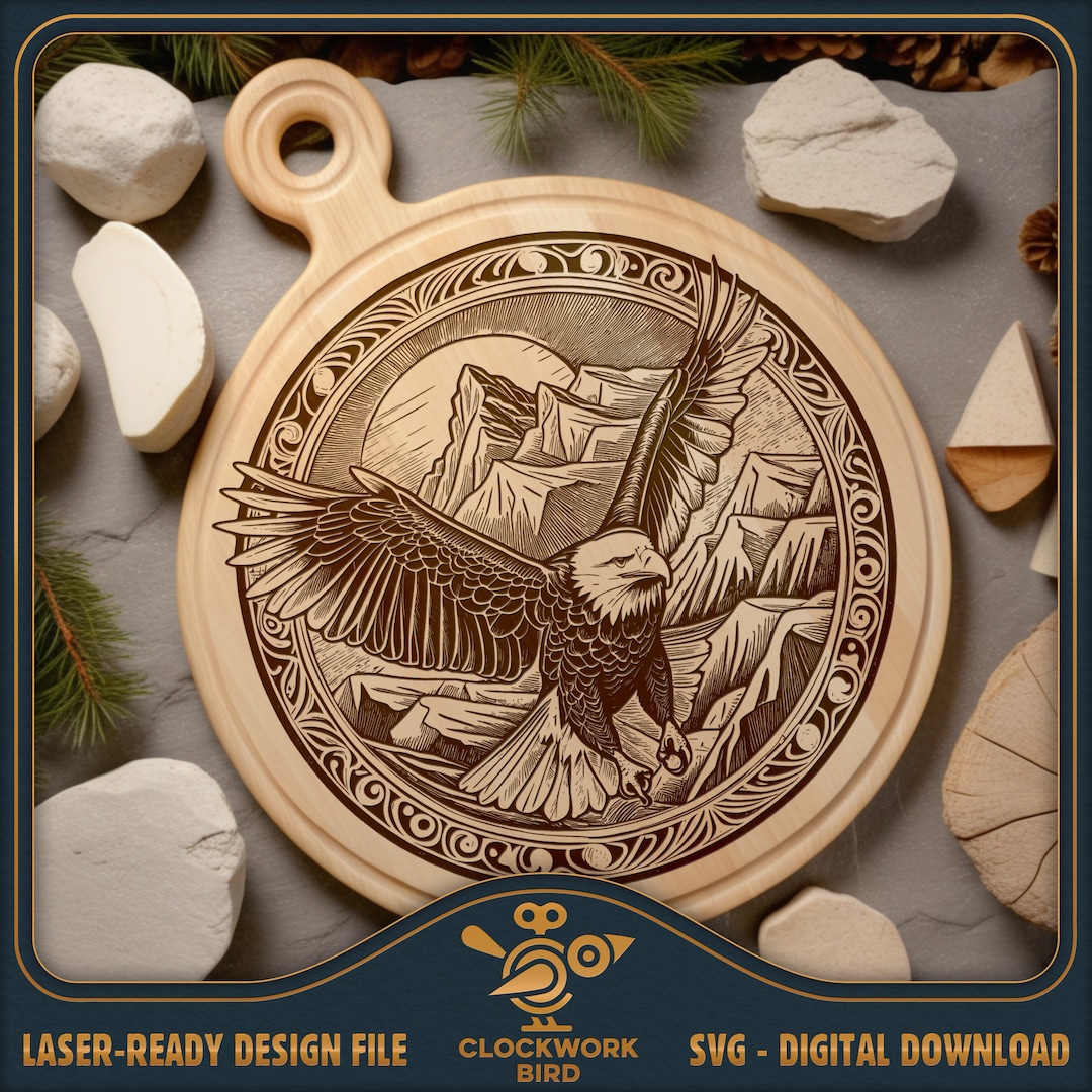 Eagle Cutting Board SVG: Laser Engraving Design (digital Download) - Etsy