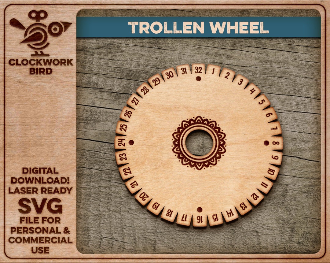 Trollen Wheel / Kumihimo Disc Unique Laser Cut File - Etsy