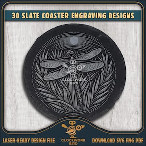 Slate Coaster Designs 30 Vintage Laser Engraving Files Svg Png Pdf