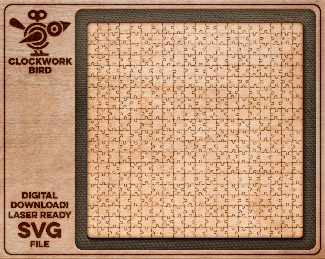 Complex Jigsaw Puzzle Template: Square - Unique Laser Cut File - Etsy