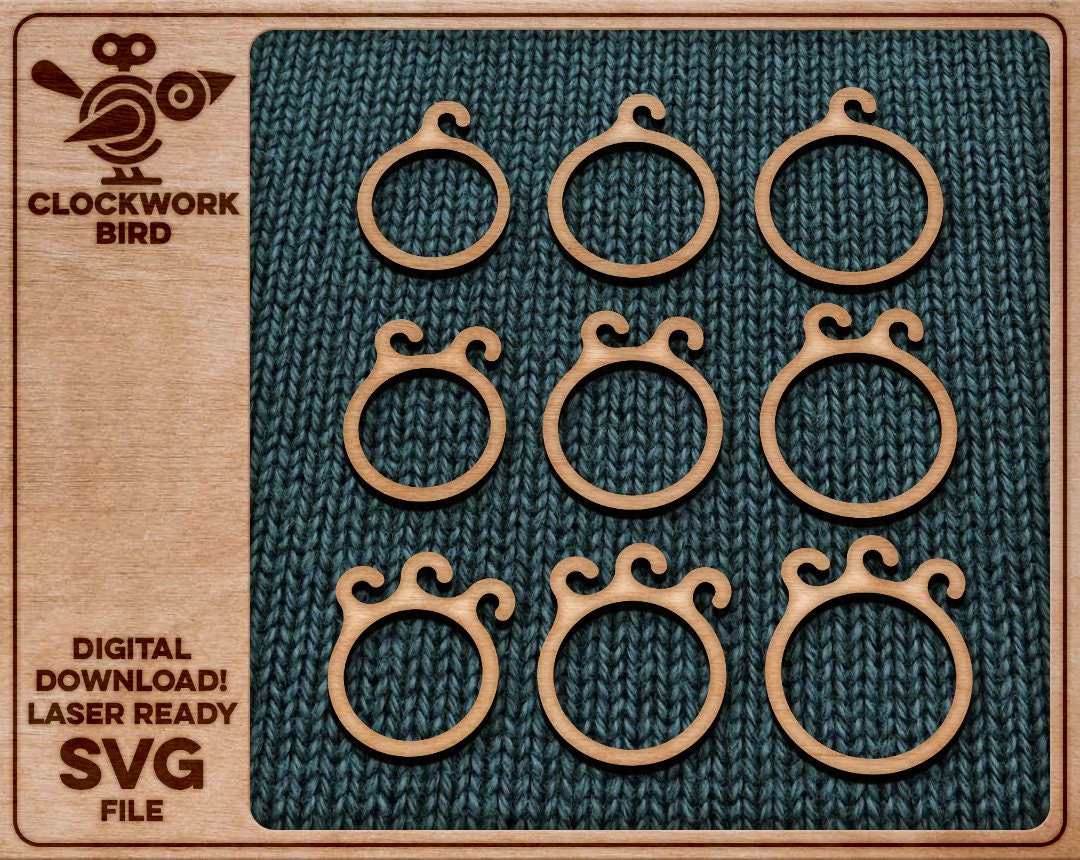 Knitting Ring Yarn Tension Ring Unique Laser Cut File - Etsy