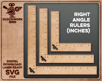 Right Angle Ruler Set US / Inches Unique Laser Cut File - Etsy