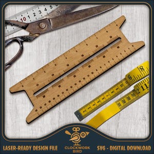 Cross Stitch Ruler SVG File - Cross Stitch Gauge, Shuttle / Bobbin ...