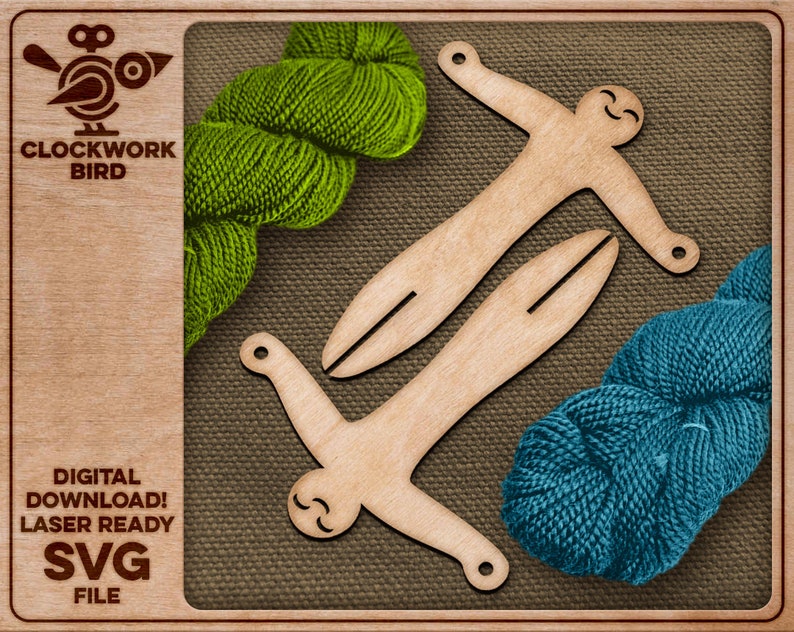Niddy Noddy (figural Version) / Spindle Spinning Tool - SVG Laser File ...