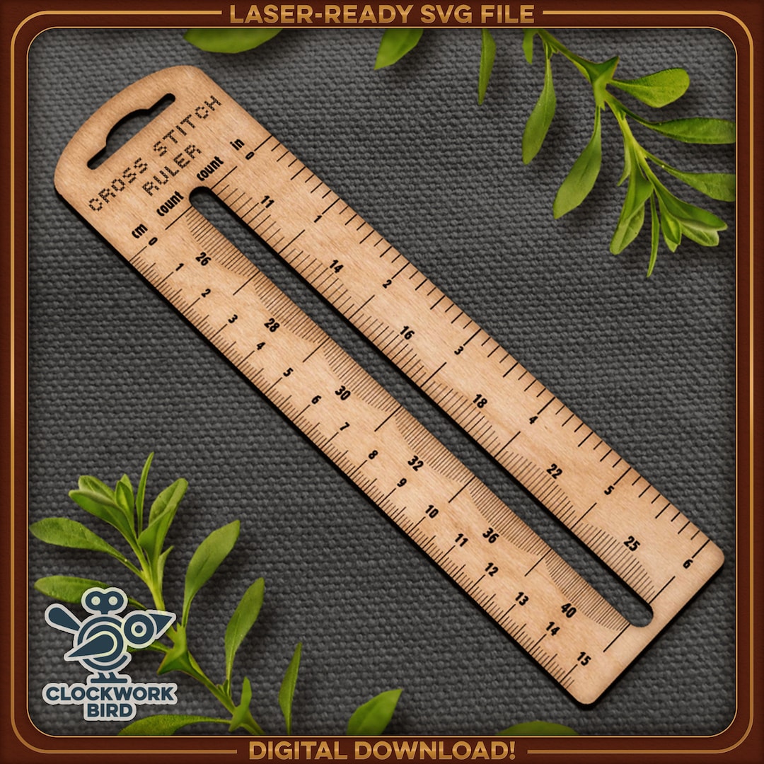 Cross Stitch Ruler - Unique Laser Cut File - Etsy