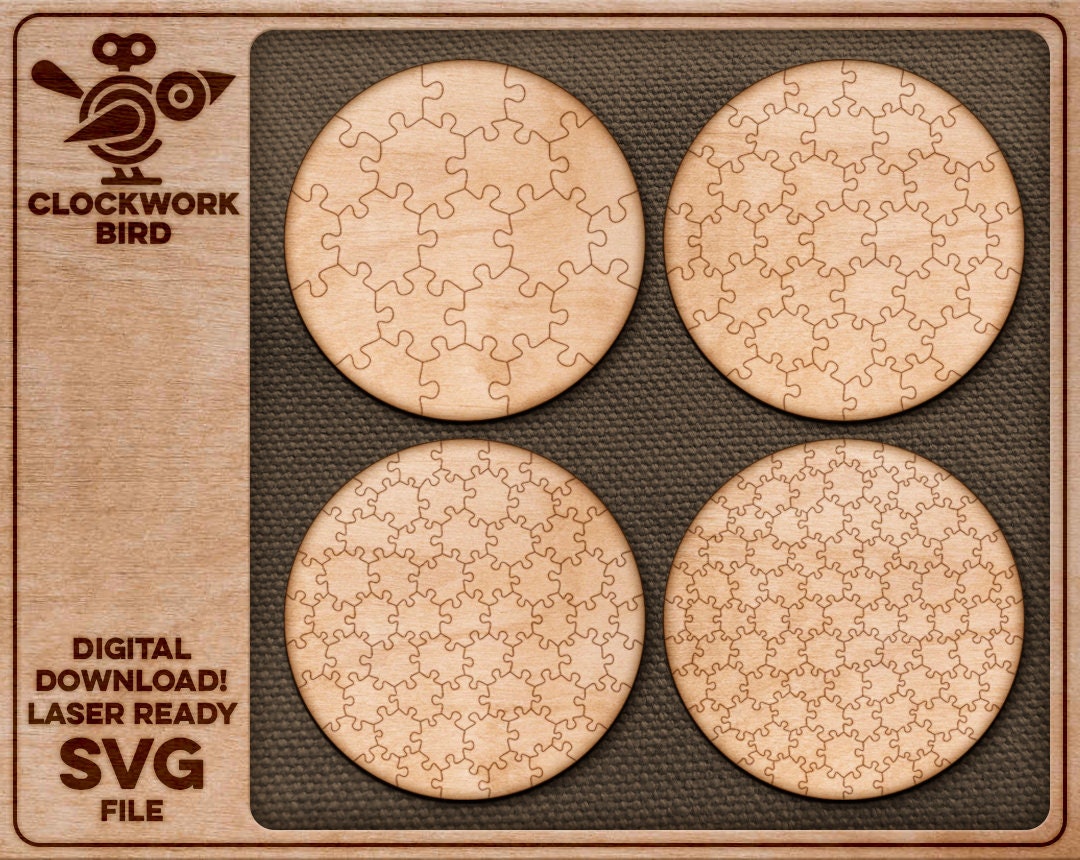 Jigsaw Puzzle Templates: Circle - Unique Laser Cut File - Etsy