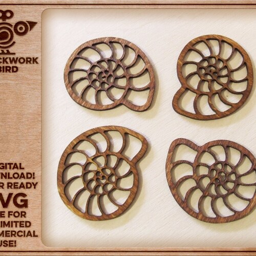 Nautilus Ammonite Papercut Template Diy Template Layered - Etsy