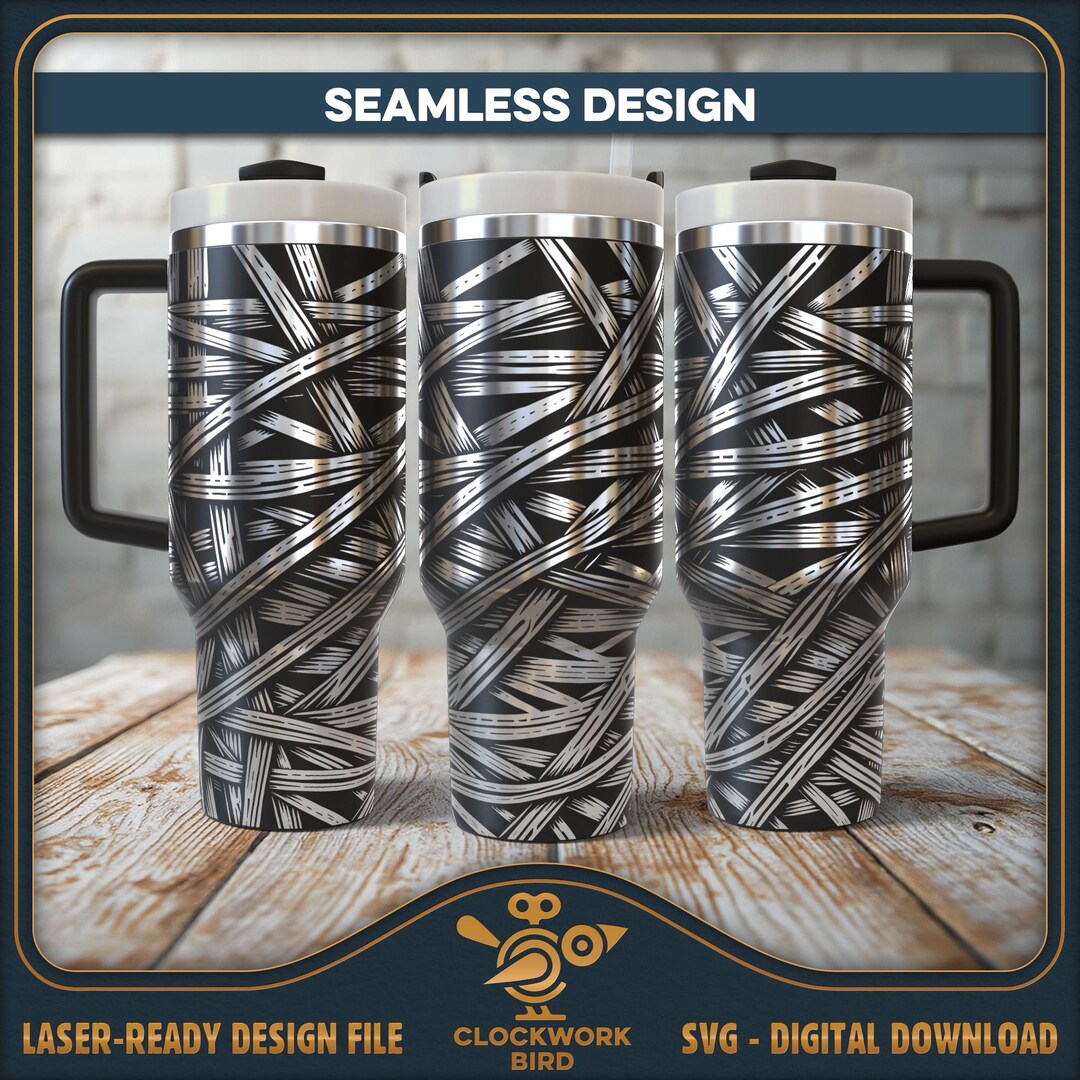 Wicker Pattern Seamless Tumbler Wrap SVG Laser File - Vintage Style ...