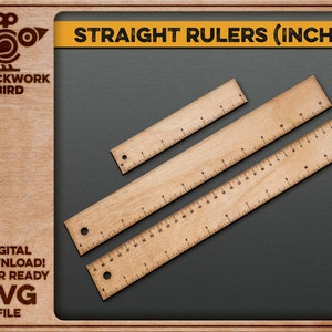Accurate Straight Rulers (US / Imperial - Inches) - Unique Laser Cut ...
